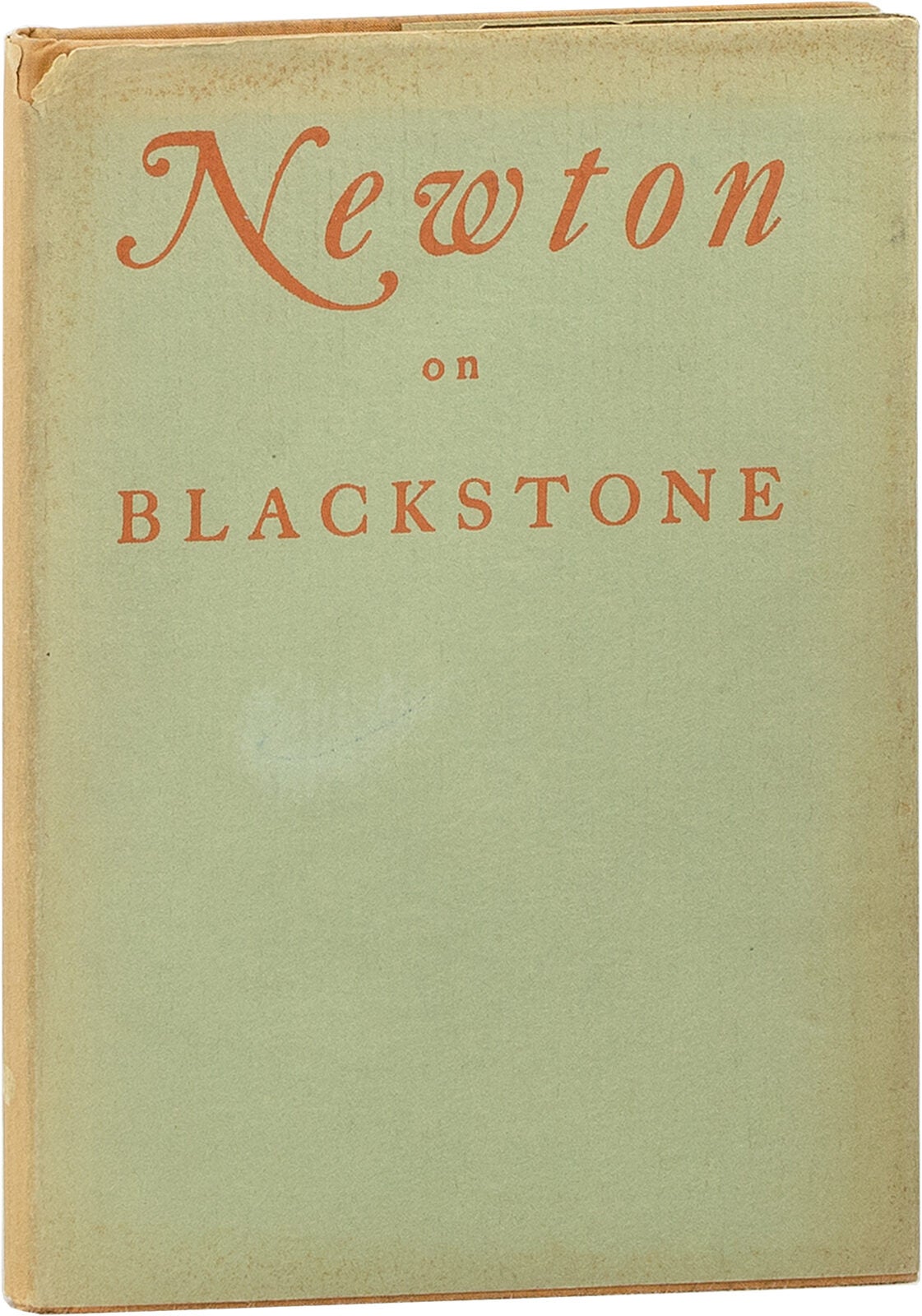 Newton on Blackstone Signed | A. Edward NEWTON | First Edition